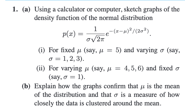 Solved 1. (a) Using a calculator or computer, sketch graphs | Chegg.com