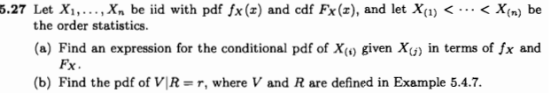 Solved .27 Let X1,…,Xn be iid with pdf fX(x) and cdf FX(x), | Chegg.com