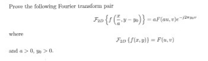 Solved Prove the following Fourier transform pair Fap{-( - | Chegg.com