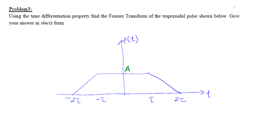 Solved Problem3: Using the time differentiation property | Chegg.com