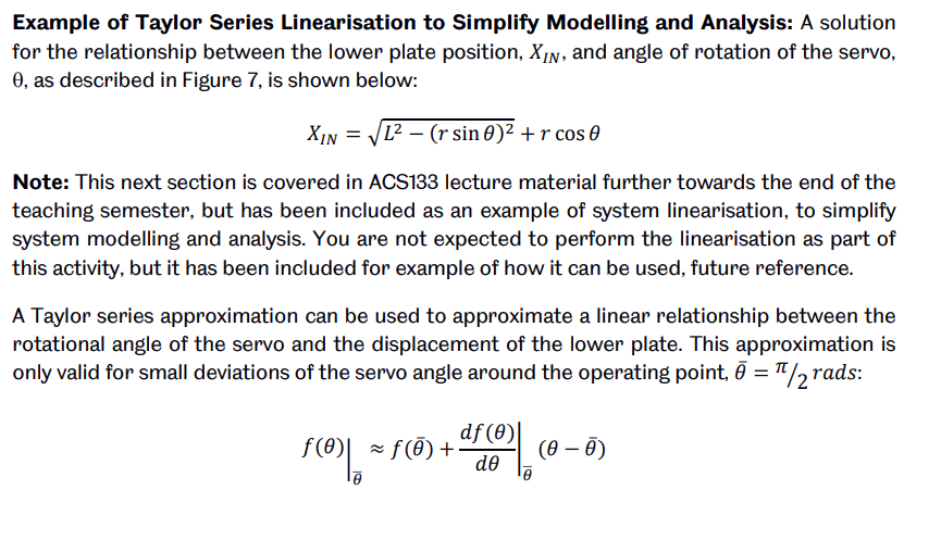 Solved Example of Taylor Series Linearisation to Simplify | Chegg.com