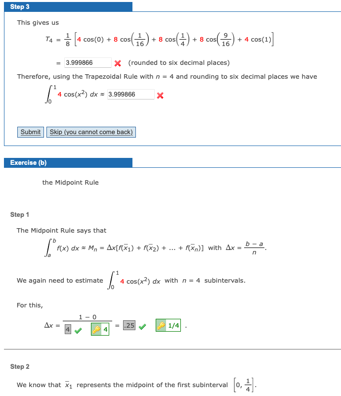 Solved Estimate 64 4 cos(x2) dx using the following rule | Chegg.com