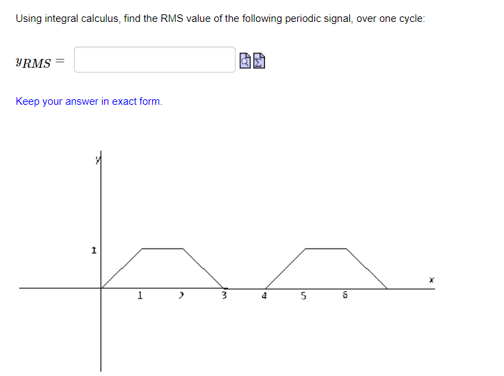 Solved Using integral calculus, find the RMS value of the | Chegg.com