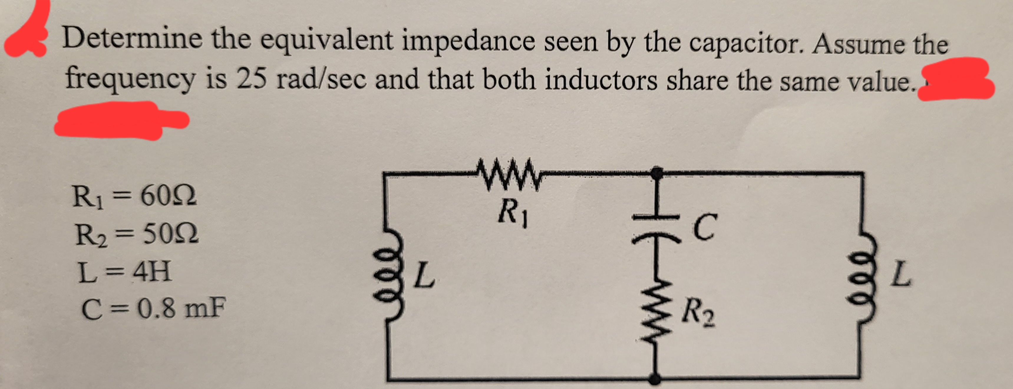 Solved Please explain-Determine the equivalent impedance | Chegg.com