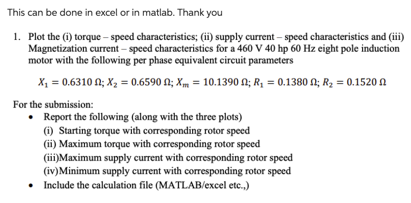 Solved This can be done in excel or in matlab. Thank you 1. | Chegg.com