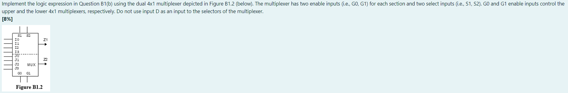 Solved Implement the logic expression in Question B1(b) | Chegg.com