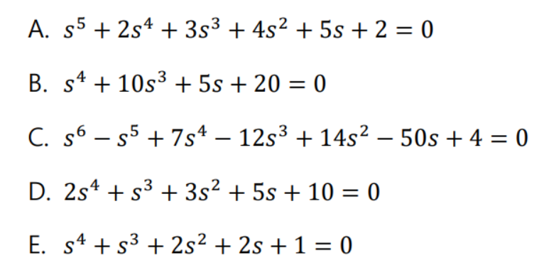 Solved Determine the stability of the control systems with | Chegg.com
