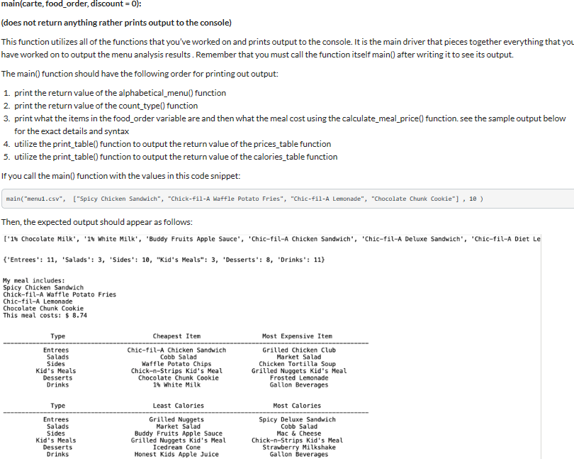 Project 3 Function Implementation Parameter Variable | Chegg.com