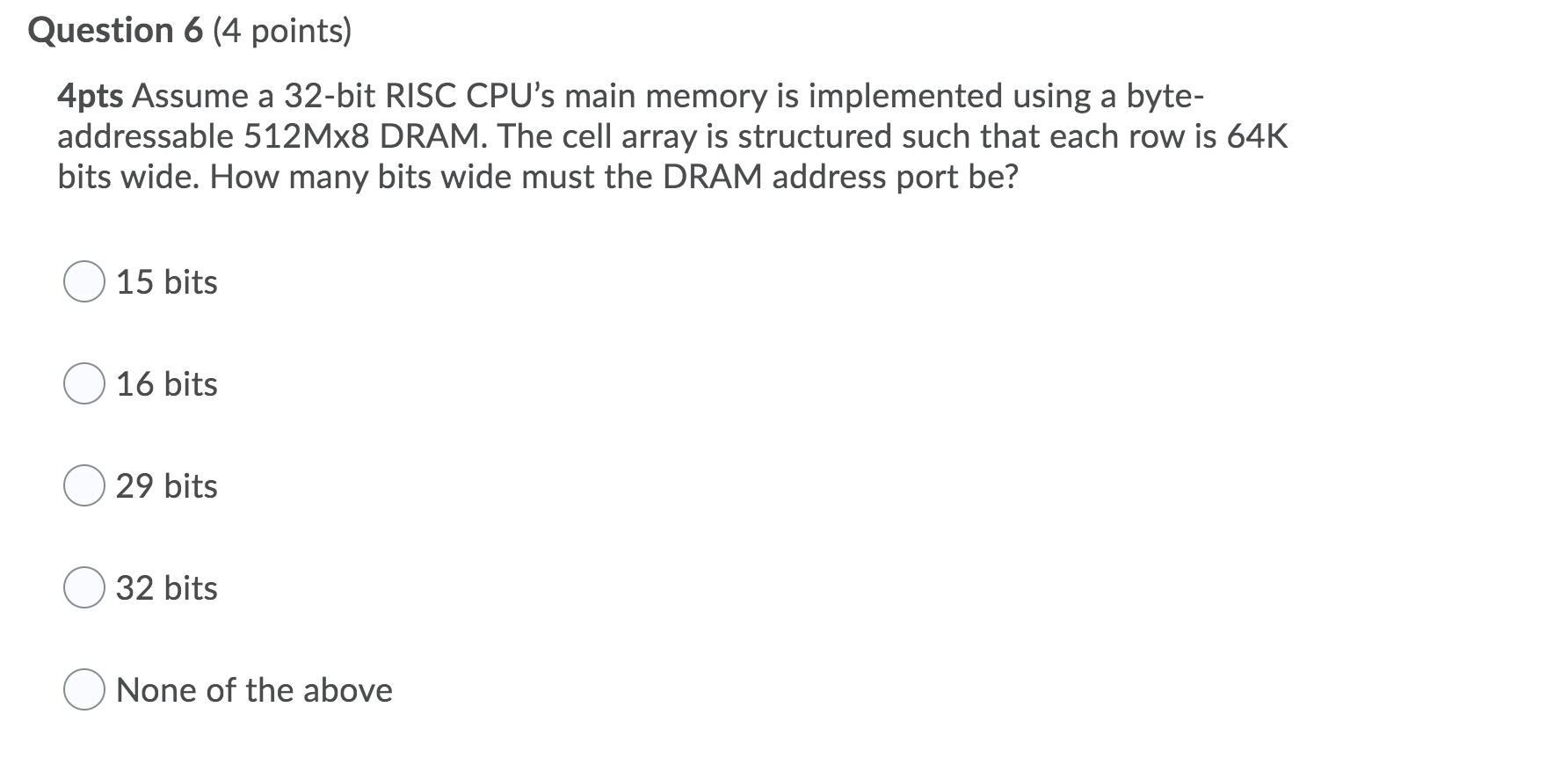 Solved Question 5 (2 points) Why are SRAM cell arrays | Chegg.com