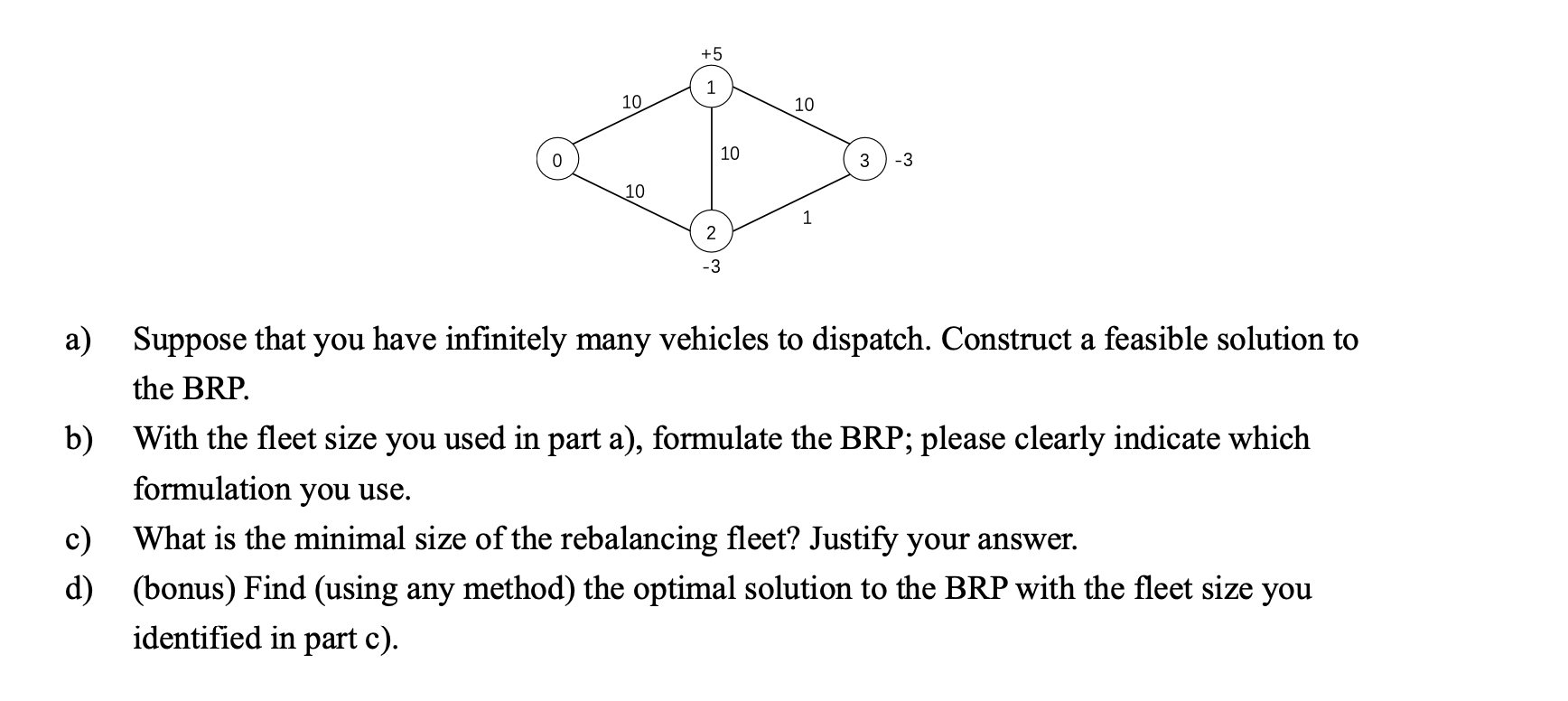 Solved Problem 4 Consider The Bike Sharing Rebalancing