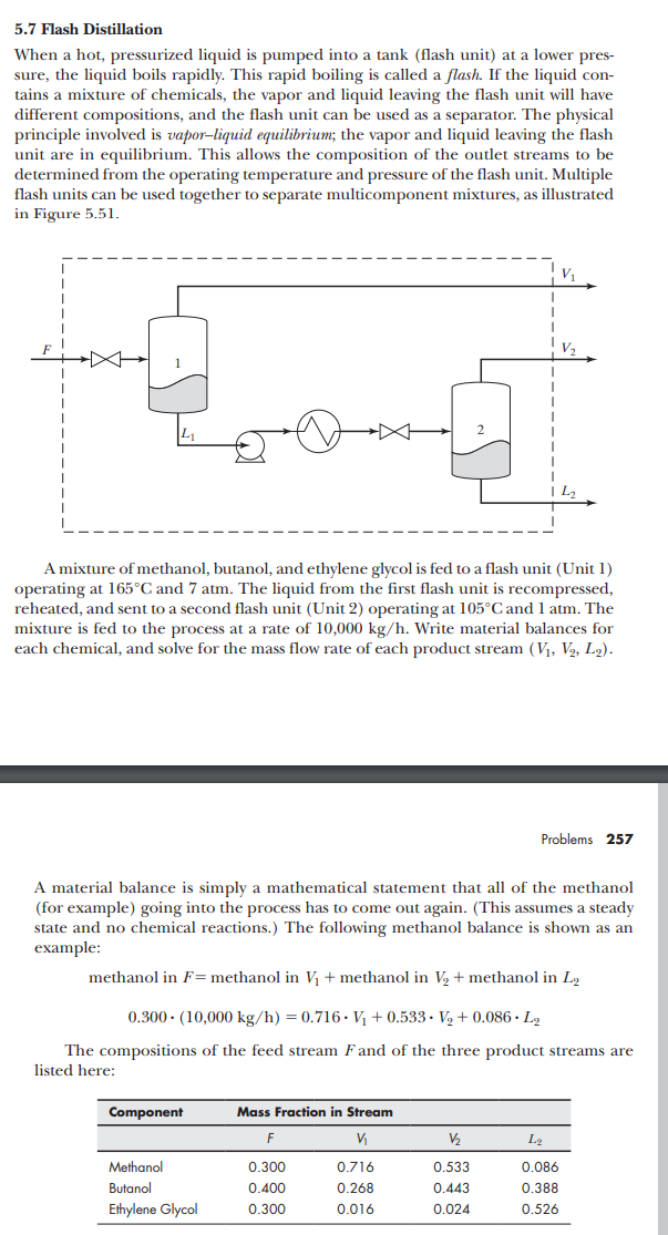 Solved 5.7 ﻿Flash DistillationANSWER IN EXCEL WORKSHEET show | Chegg.com