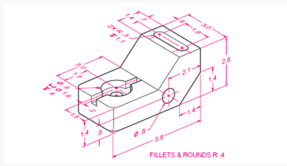 Solved Draw (sketch) the front, top and left side views | Chegg.com