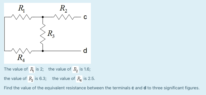 Solved R R2 ro Rz d RA The value of R is 2; the value of R, | Chegg.com