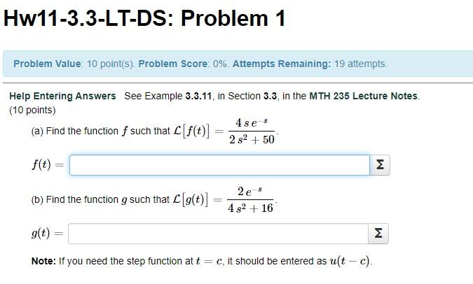 Solved Hw11-3.3-LT-DS: Problem 1 Problem Value: 10 point(s). | Chegg.com