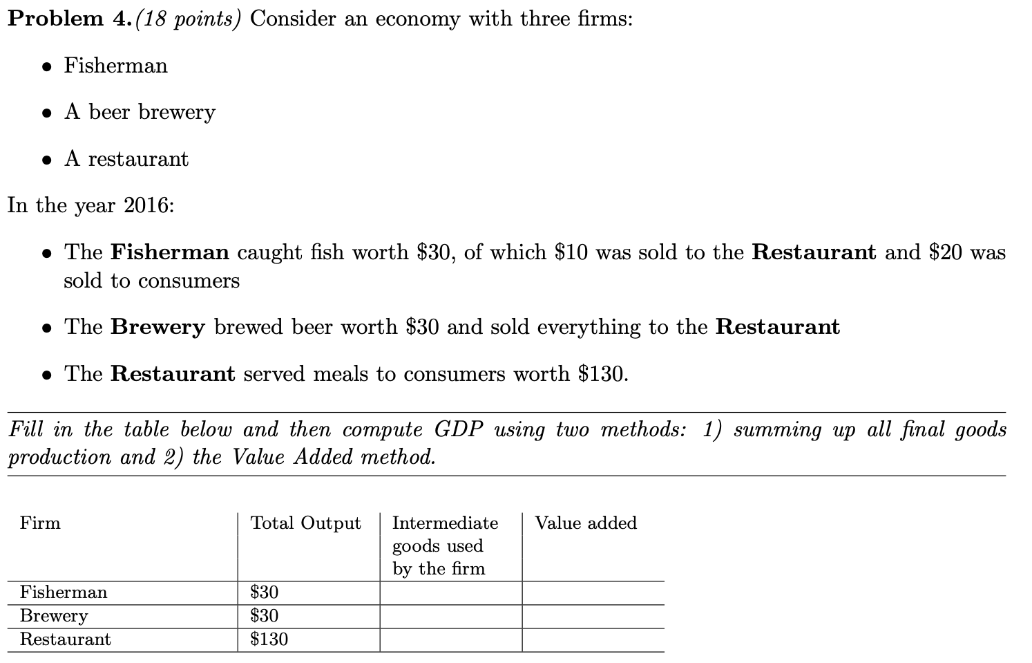 Solved Problem 4.(18 points) Consider an economy with three | Chegg.com Solved Problem 4.(18 points) Consider an economy with three | Chegg.com