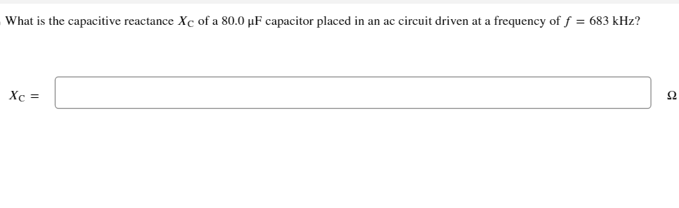 Solved What is the capacitive reactance XC of a 80.0μF | Chegg.com