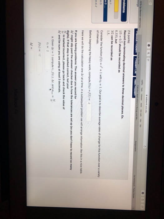 Solved (14 points) Record non-terminating decimal answers to | Chegg.com
