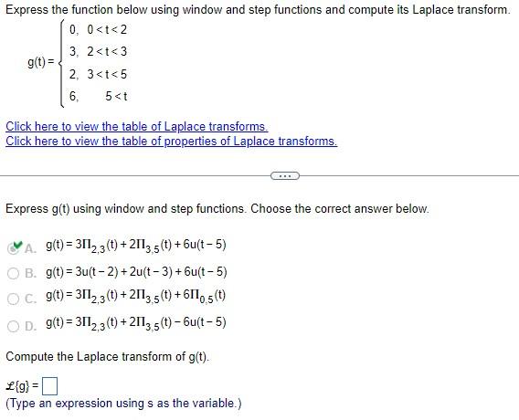Solved Express the function below using window and step | Chegg.com