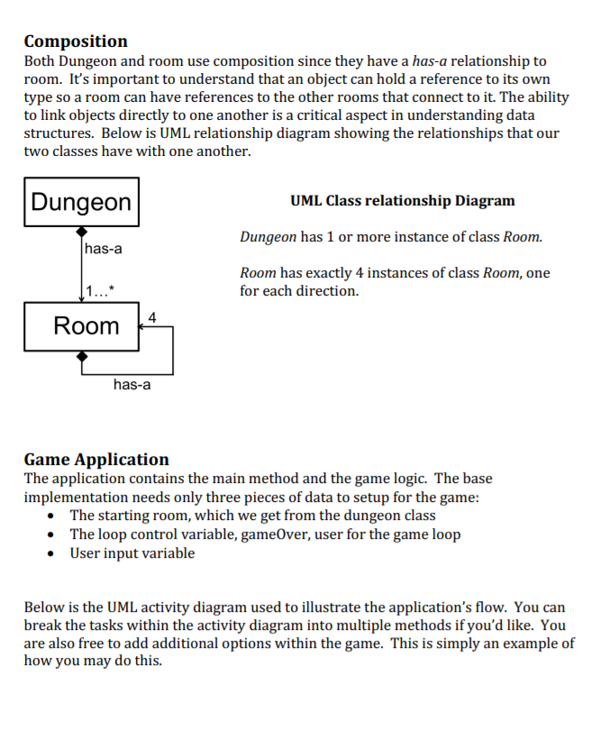 Solved Object oriented text-based game using java (images | Chegg.com
