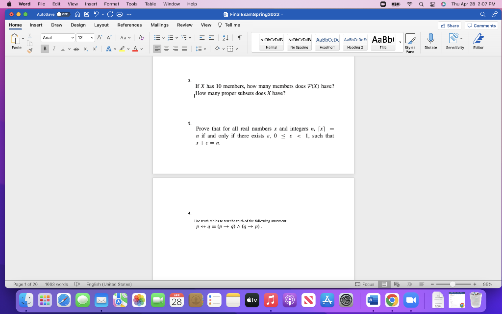 Solved Table Window Help a a 8 Thu Apr 28 2:07 PM Word File | Chegg.com