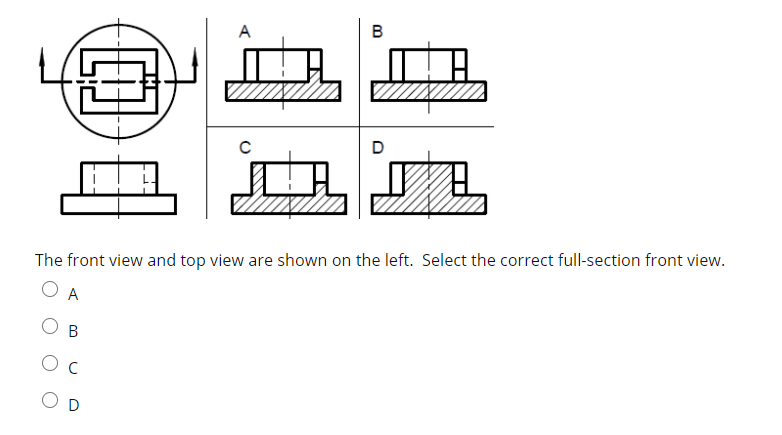 Solved The front view and top view are shown on the left. | Chegg.com