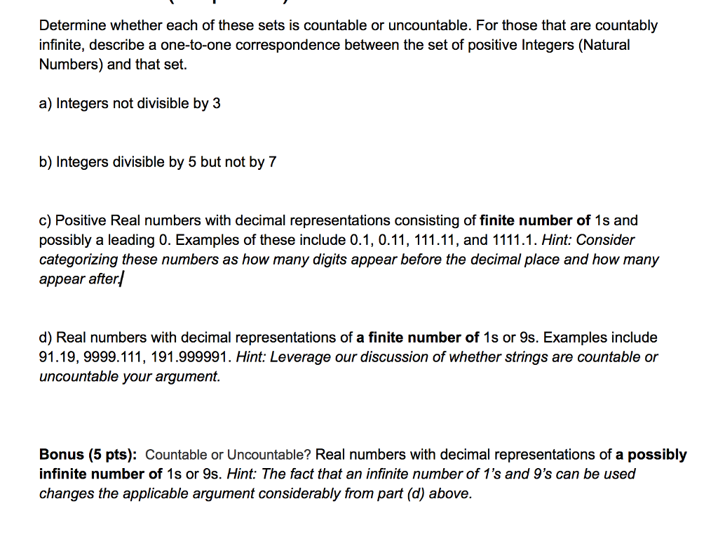 Solved Determine whether each of these sets is countable or | Chegg.com