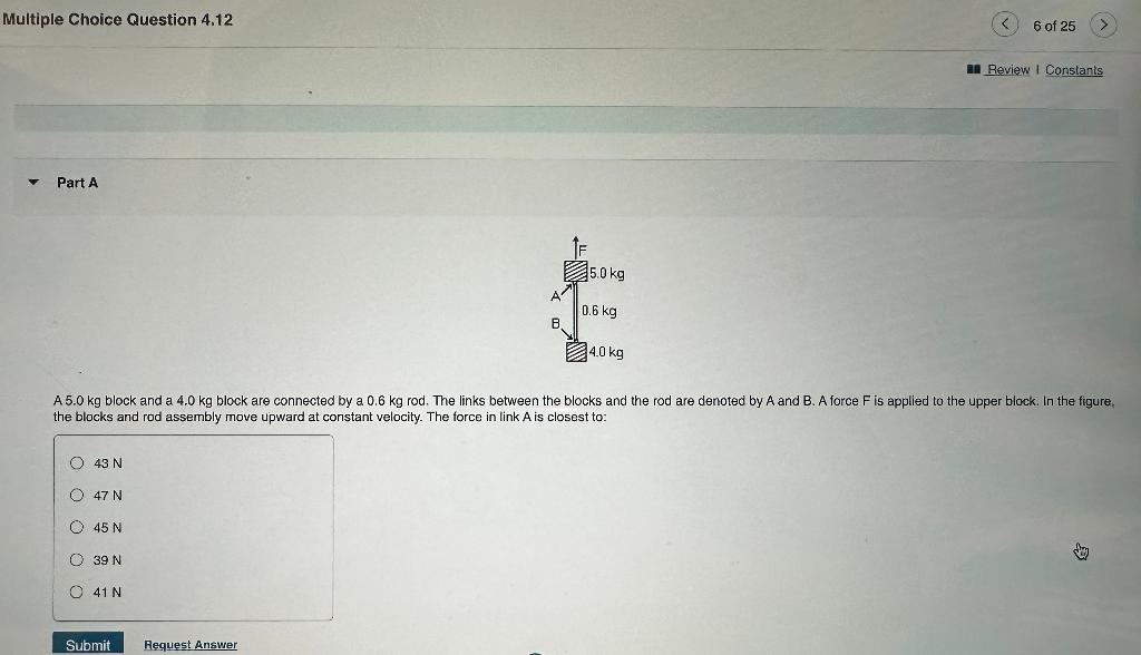 Solved Multiple Choice Question 4.12