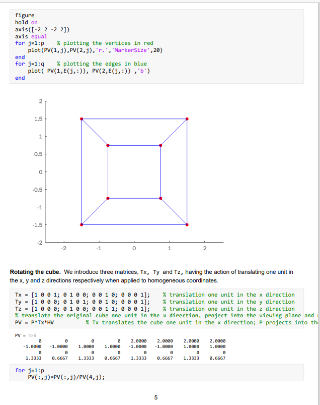 Solved Guide to MATLAB Assignment 7: Translation and | Chegg.com