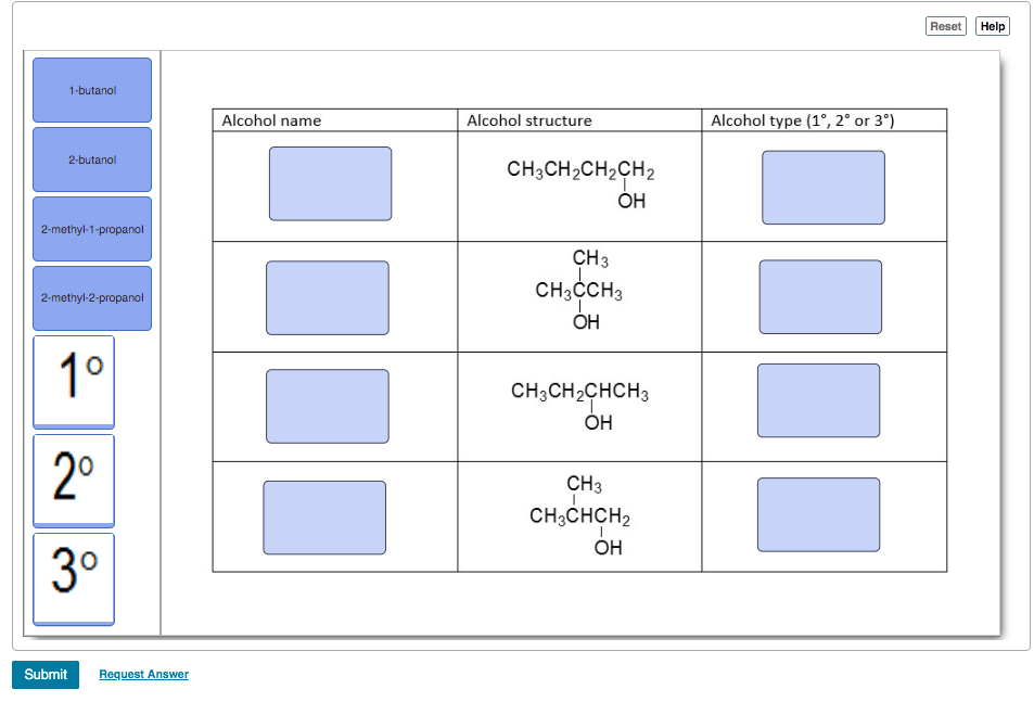 Solved 1-butanol 2-butanol 2-methyl-1-propanol | Chegg.com