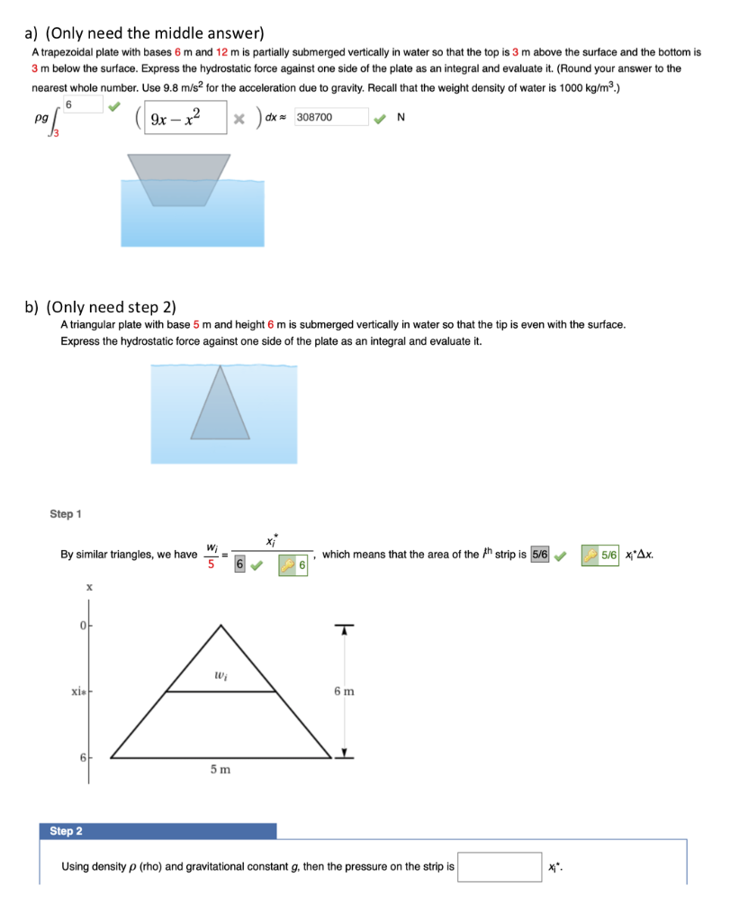 Solved a) (Only need the middle answer) A trapezoidal plate | Chegg.com