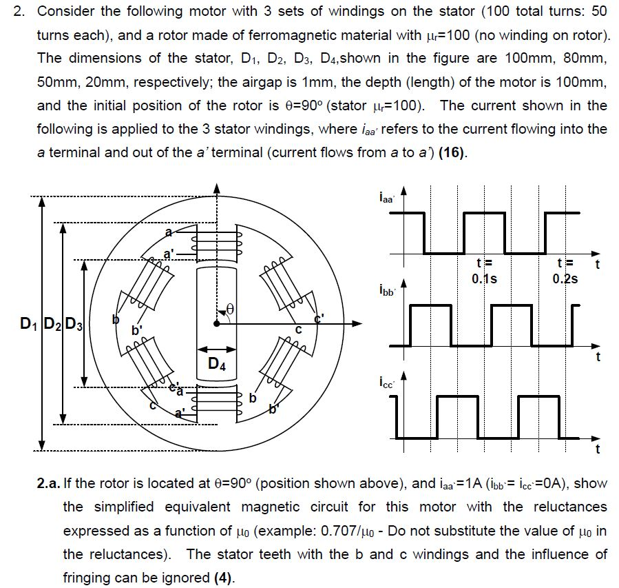 Solved 2. Consider the following motor with 3 sets of | Chegg.com