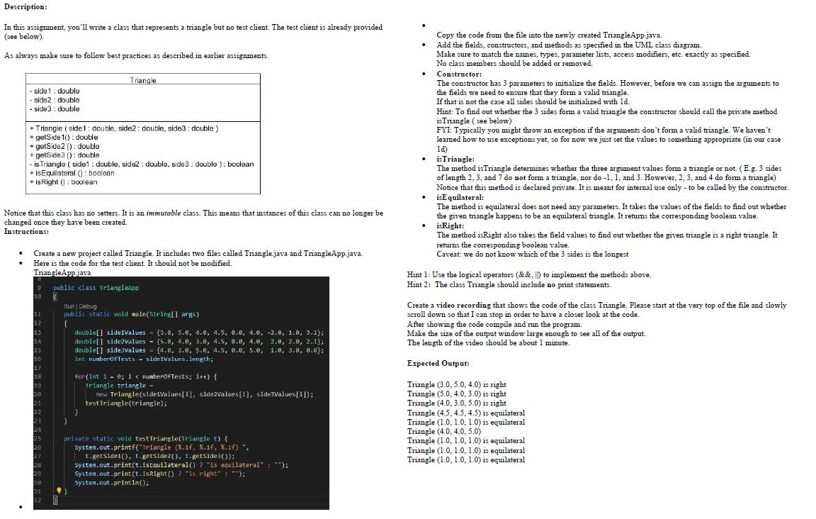 Solved Description: In this assignment, you'll write a class | Chegg.com