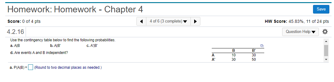 Solved Homework Homework Chapter 4 Save Score 0 Of 4 Pts