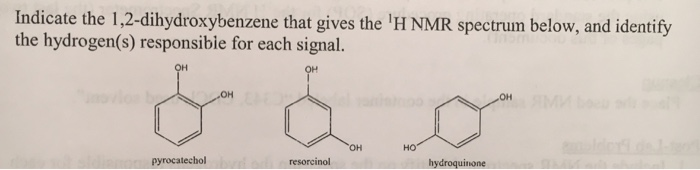 Solved Indicate the 1,2-dihydroxybenzene that gives the 'H | Chegg.com