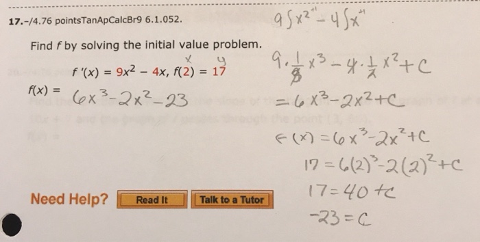 Solved 17.-/4.76 pointsTanApCalcBr9 6.1.052. Find fby | Chegg.com Solved 17.-/4.76 pointsTanApCalcBr9 6.1.052. Find fby | Chegg.com