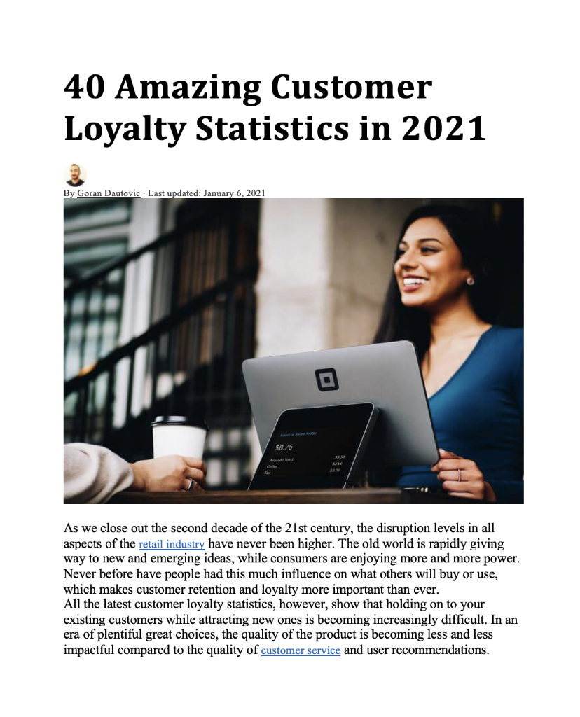 40 Amazing Customer Loyalty Statistics in 2021 By | Chegg.com