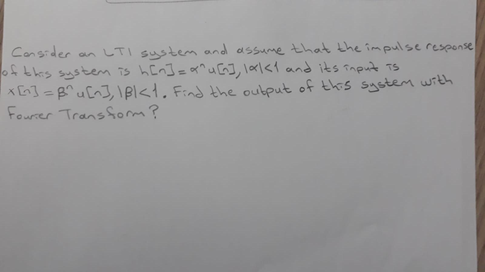 Solved Consider an UTI system and assume that the impulse | Chegg.com