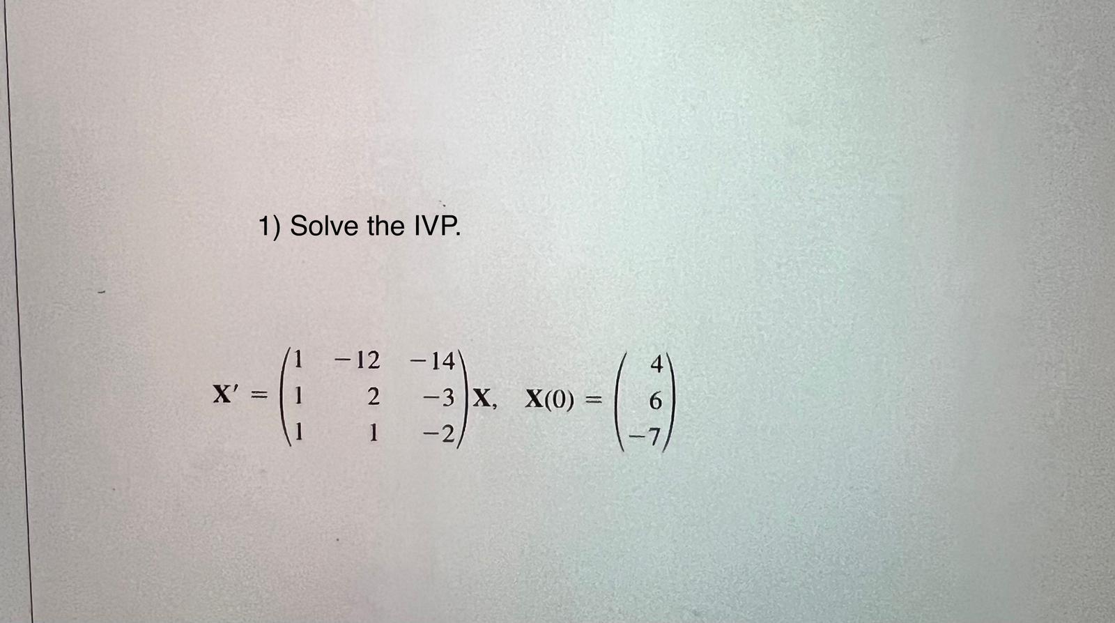 Solved 1) Solve the IVP. | Chegg.com