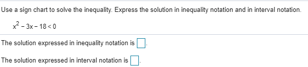 Solved Use a sign chart to solve the inequality. Express the | Chegg.com