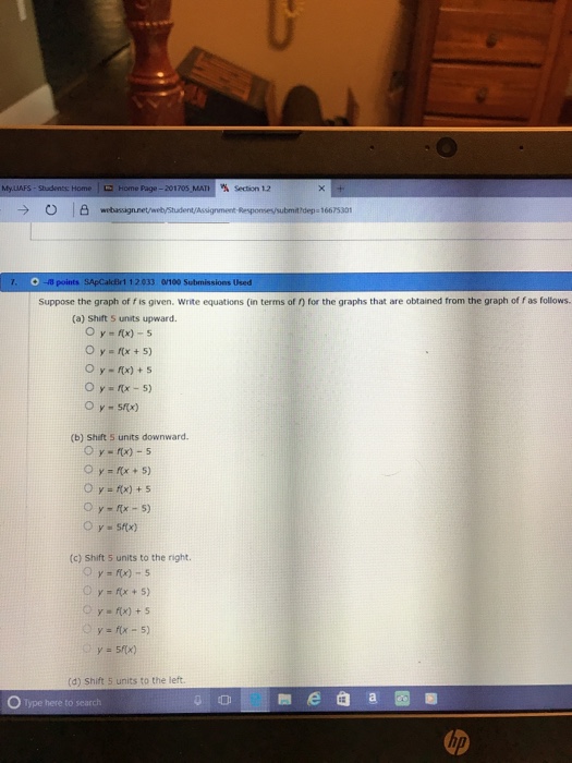 Solved Suppose the graph of f is given. Write equations (in | Chegg.com
