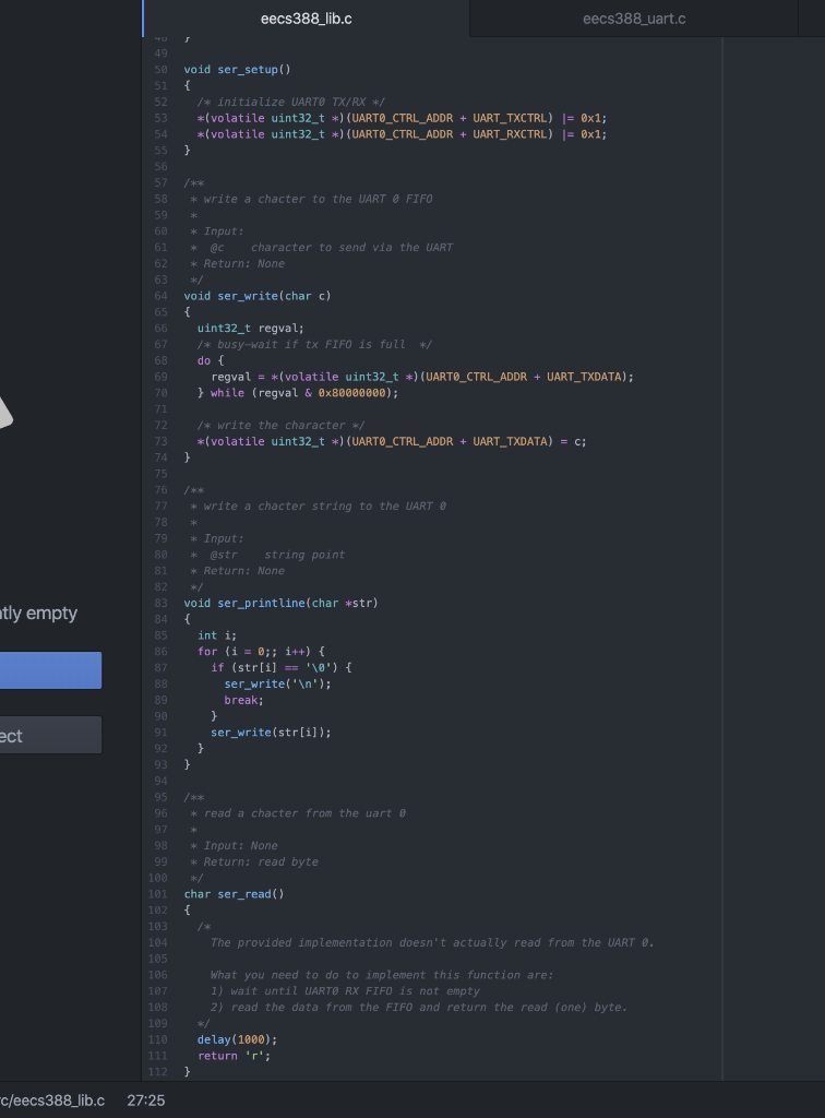 Solved Please help me with the code for the lib.c file. I | Chegg.com