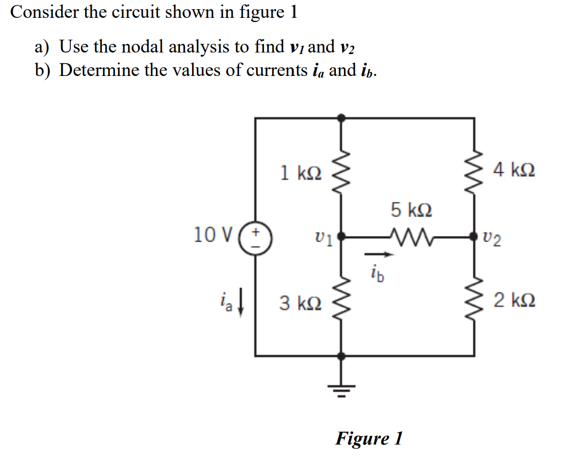 [Solved]: Consider the circuit shown in figure 1 a) Use th