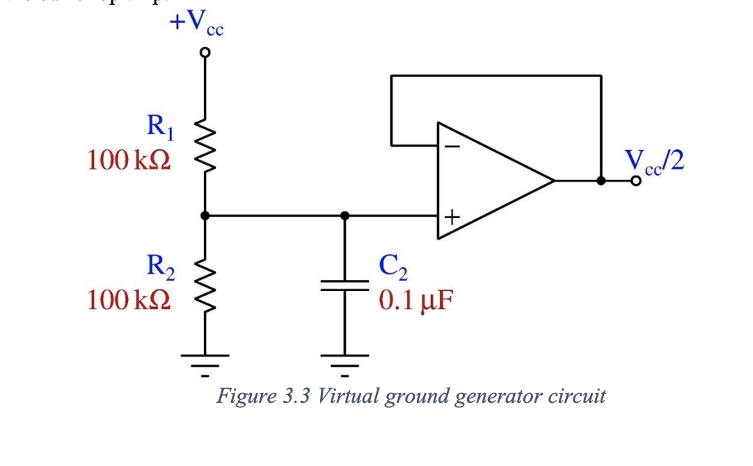 Solved 1. Build the virtual ground creation circuit in Fig | Chegg.com