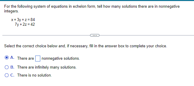 Solved For the following system of equations in echelon | Chegg.com Solved For the following system of equations in echelon | Chegg.com