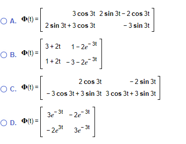 Solved Find a fundamental matrix for the given system. | Chegg.com