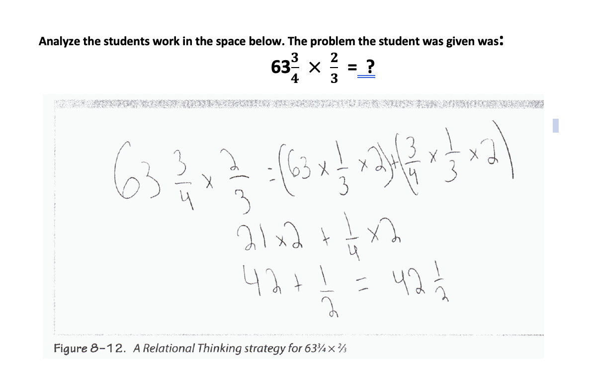 Solved Analyze the students work in the space below. The | Chegg.com