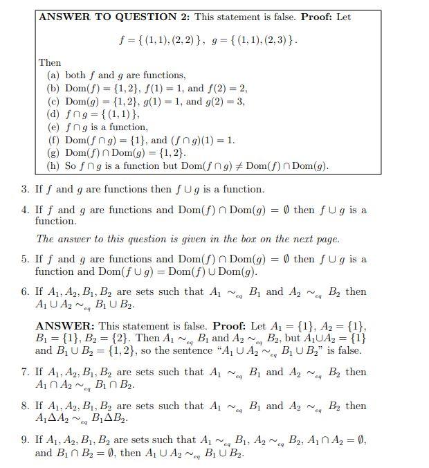 Solved Problem 3. Prove or disprove each of the statements | Chegg.com