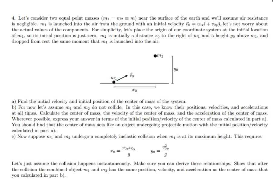 Solved 4. Let's consider two equal point masses (m1=m2≡m) | Chegg.com