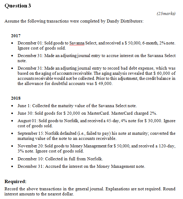Solved Question3 (25marks) Assume the following transactions | Chegg.com Solved Question3 (25marks) Assume the following transactions | Chegg.com