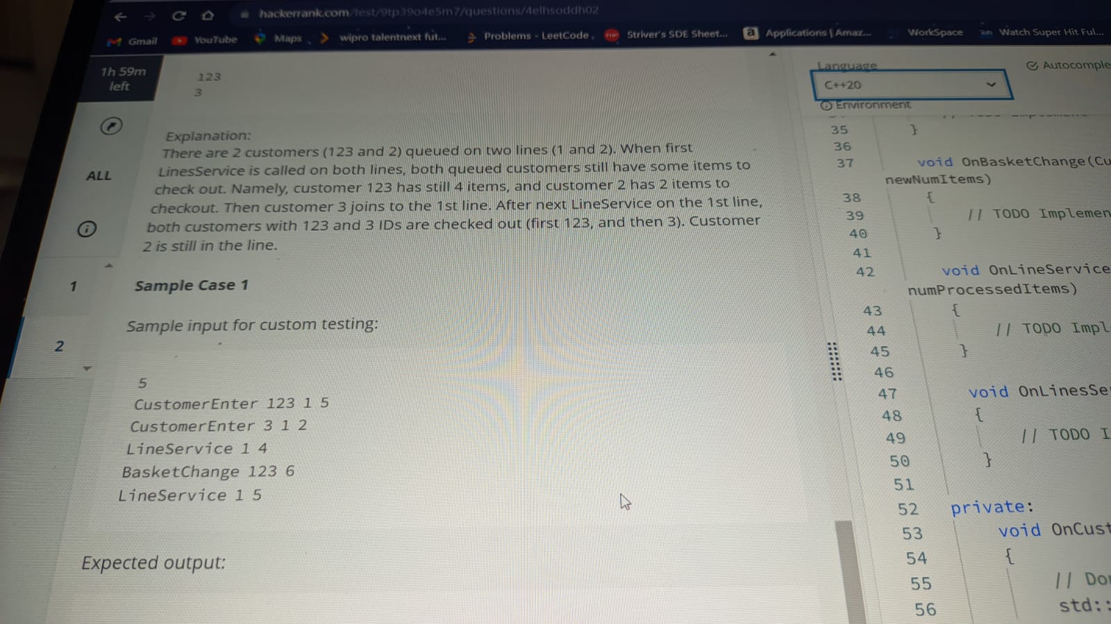 Solved Explanation: There are 2 customers (123 and 2) queued | Chegg.com
